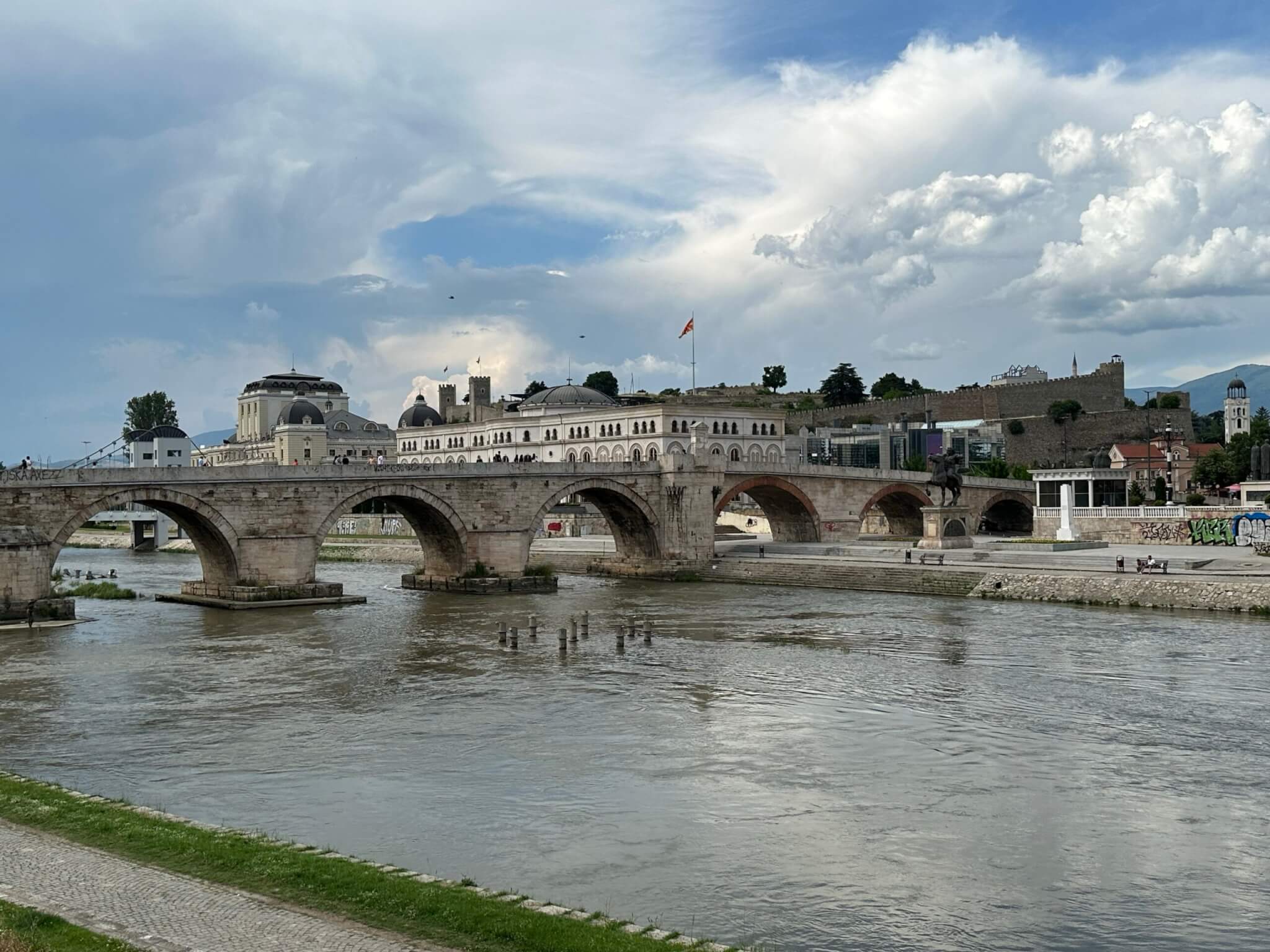 Stone Bridge Skopje Drawing